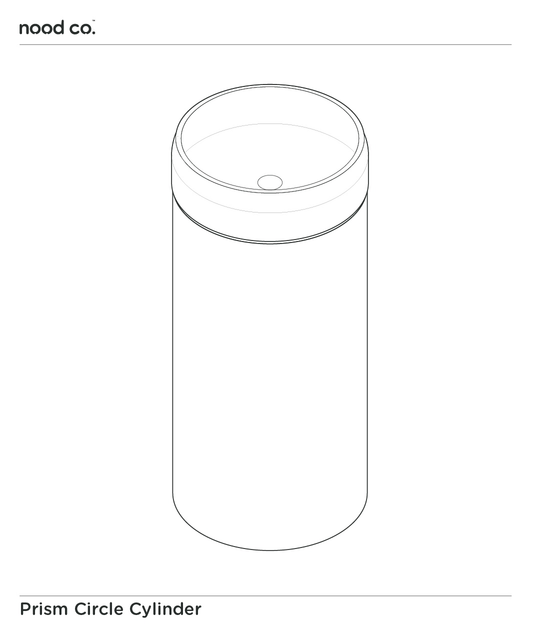 Cylinder - Prism Circle Basin in Rust | Nood Co