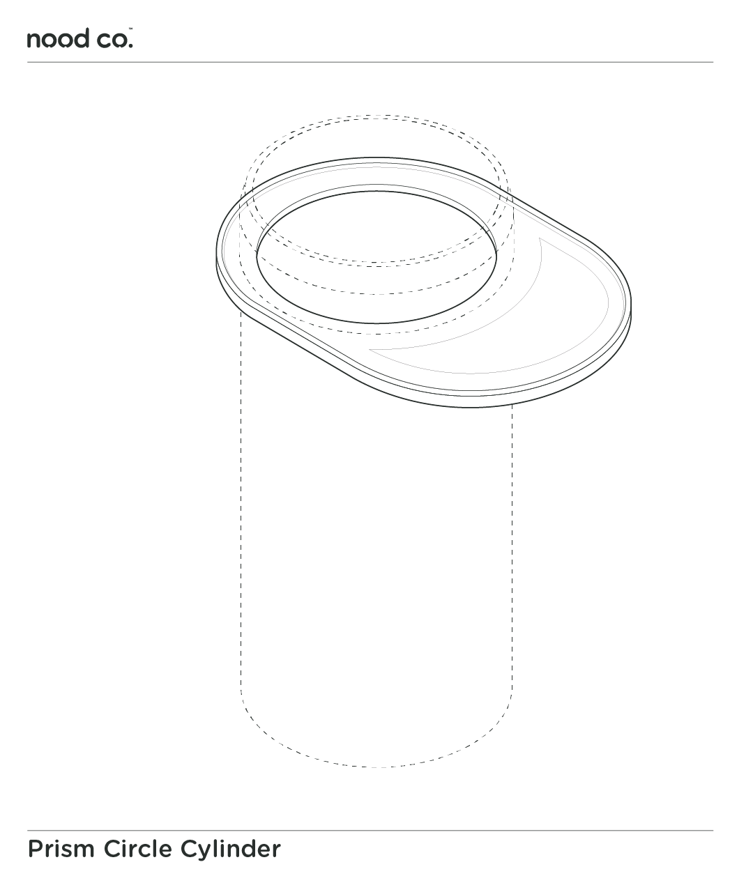 Cylinder - Prism Circle Basin in Powder Blue | Nood Co